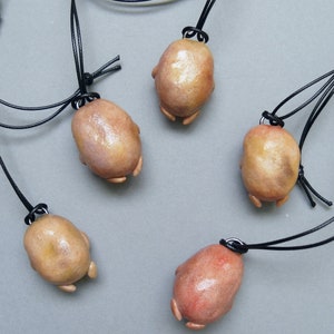 Kawaii Potato Pendant, Cute Little Potato Pendant, Kawaii Jewelry, Clay ...