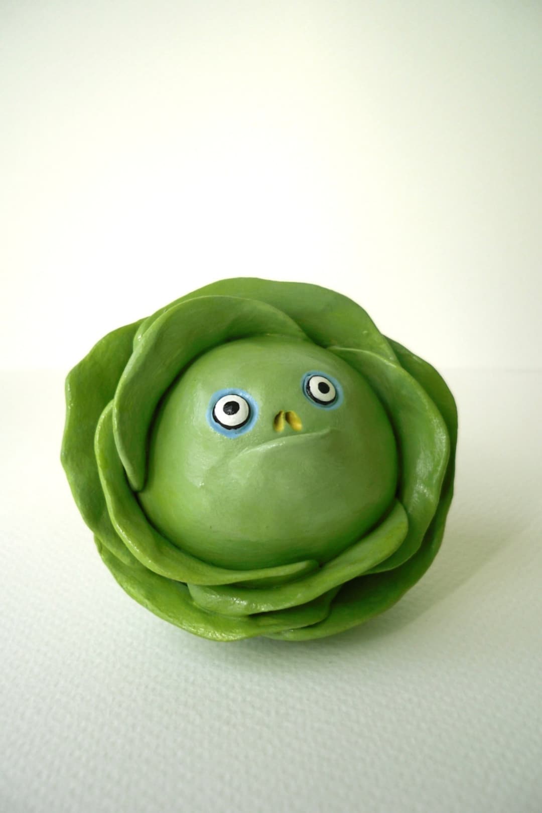Polymer Clay Vegetable Sculpture - Funny Cabbage Decor - Custom Cabbage ...