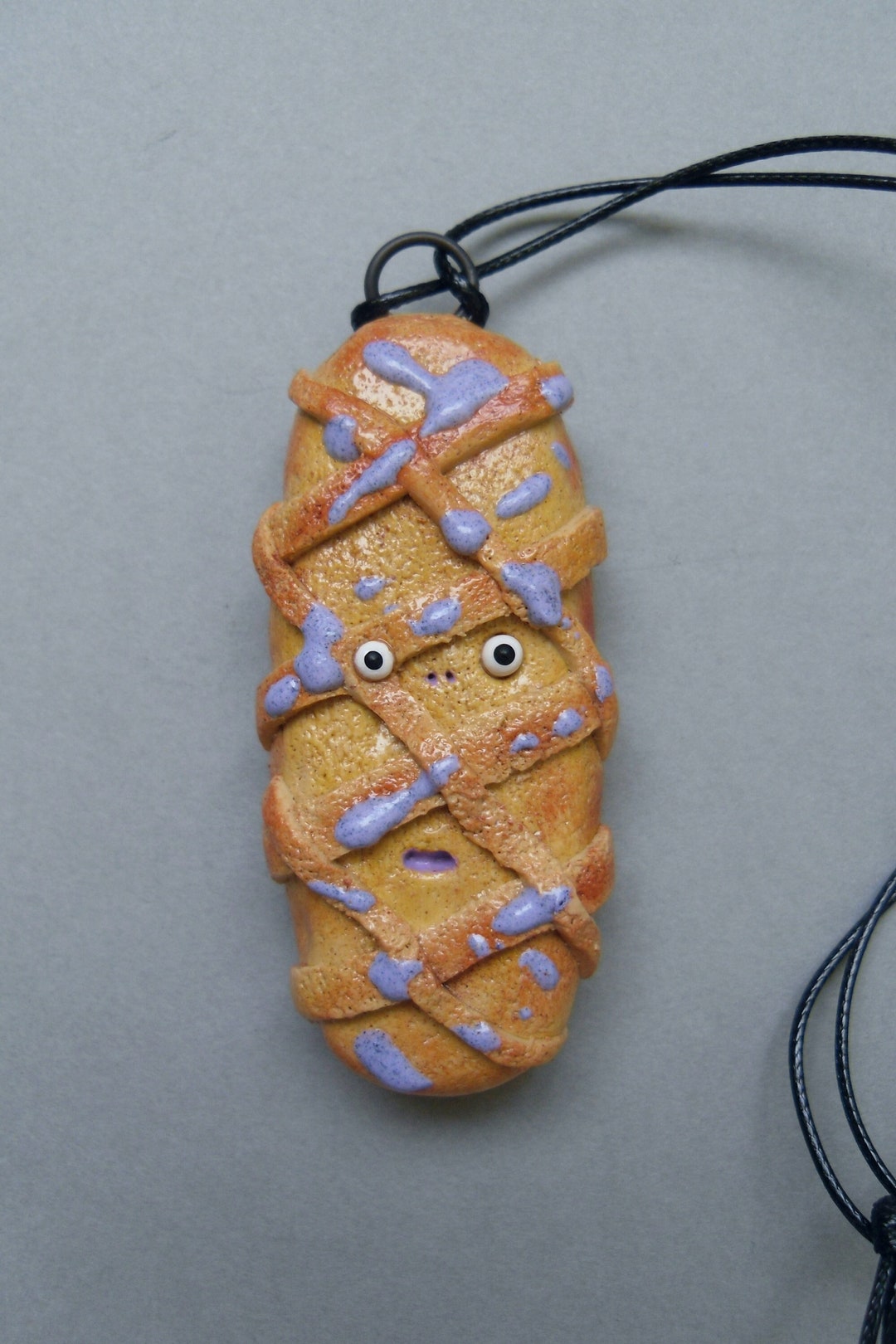 Kawaii Bread Ornament, Sweet Scone Pendant, Clay Cookie Pendant, Kawaii ...