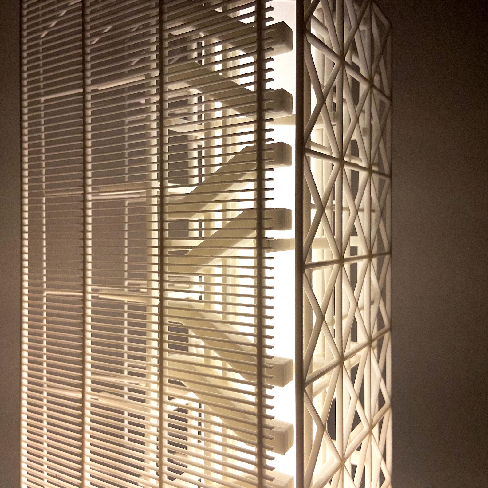 Architectural Model With Concrete Base | Abstract Illuminated Sculpture ...