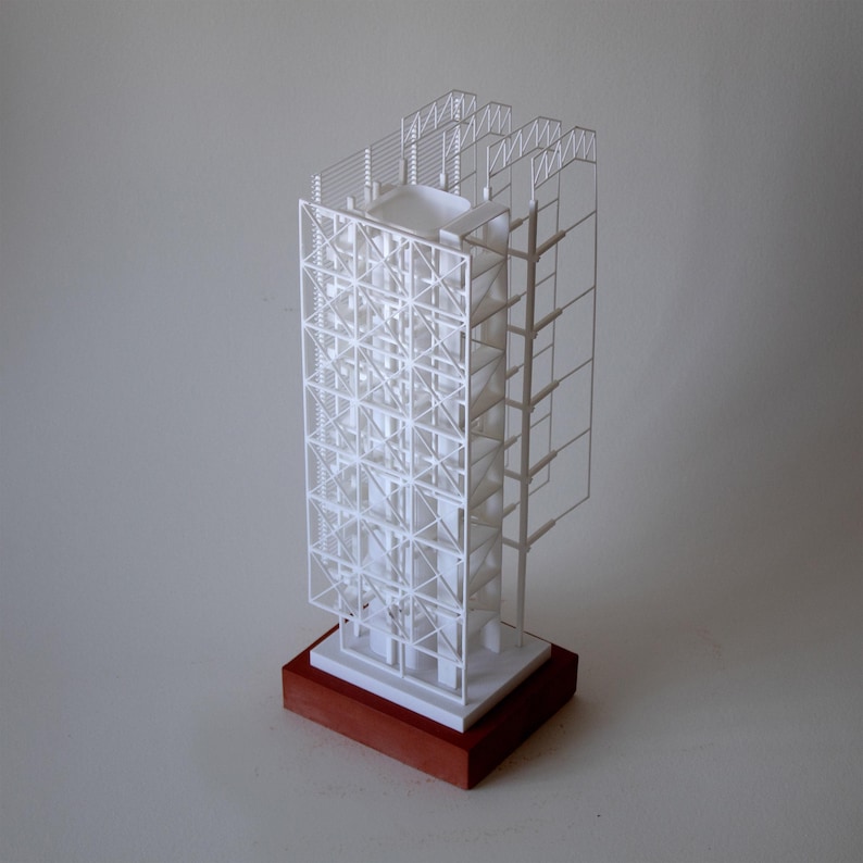 Architectural Model With Concrete Base | Abstract Illuminated Sculpture ...