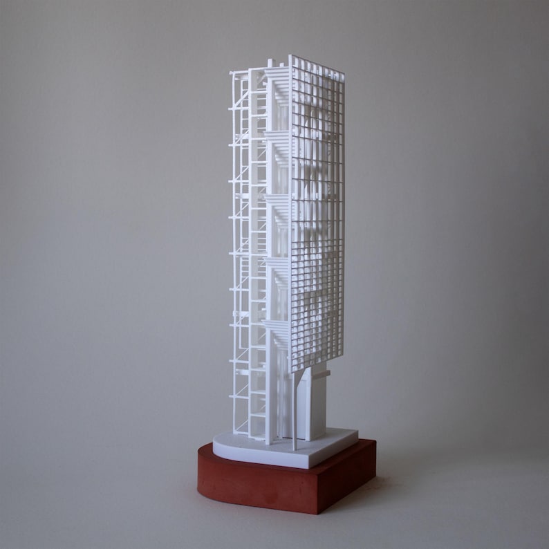 Abstract Architectural Model | 3D Printed Sculpture With Concrete Base ...