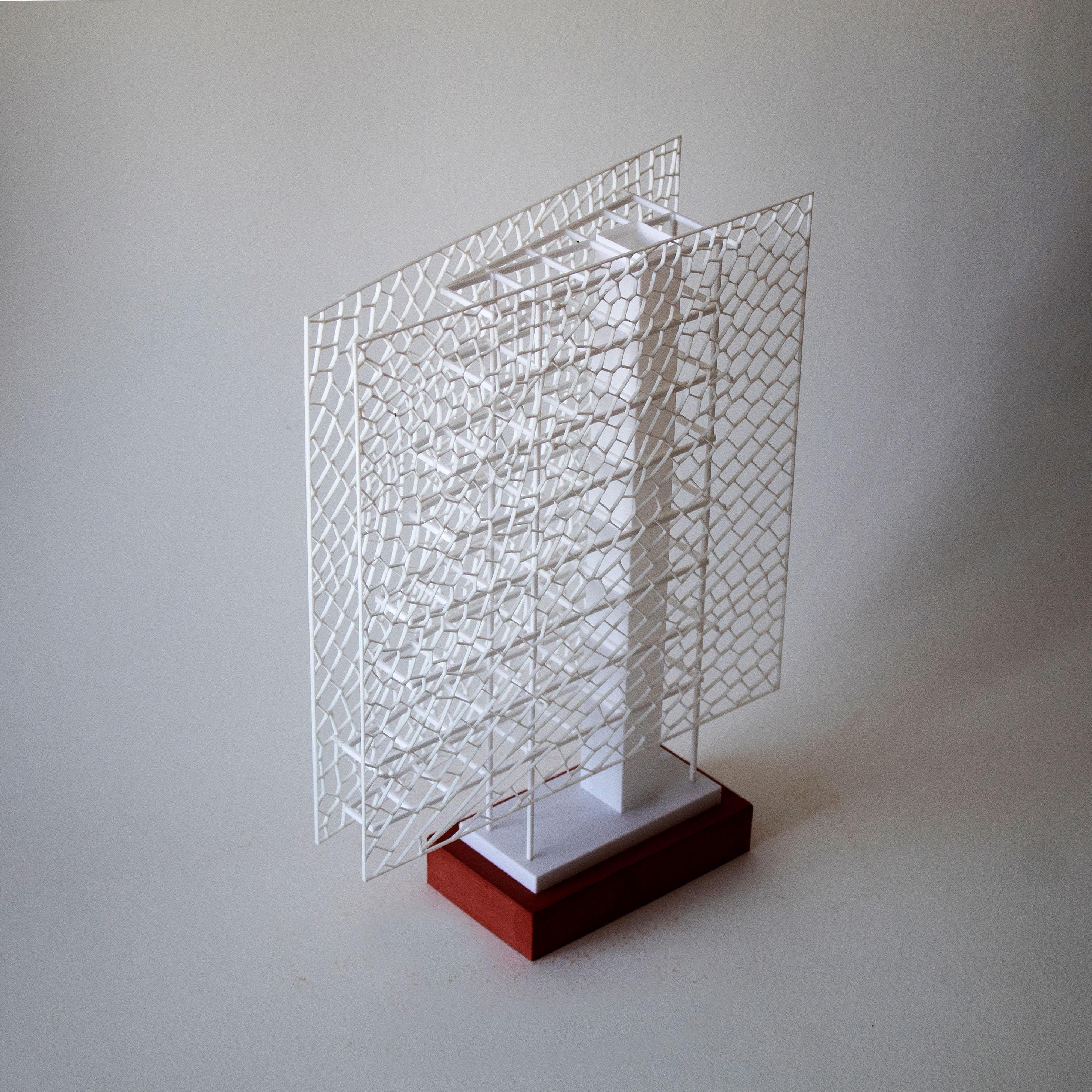 Architectural Model With Concrete Base | Abstract Illuminated Sculpture ...