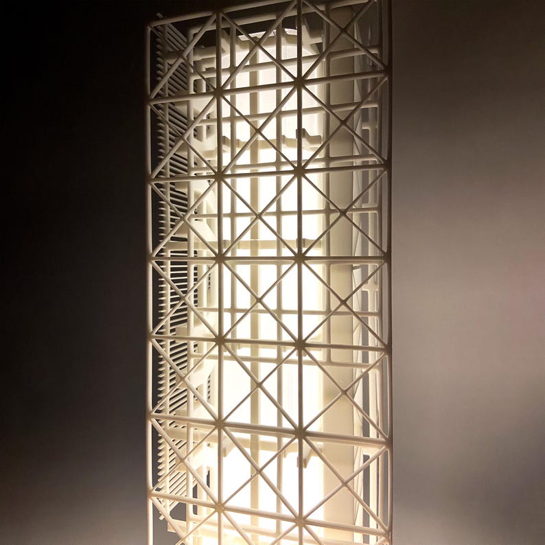 Architectural Model With Concrete Base | Abstract Illuminated Sculpture ...