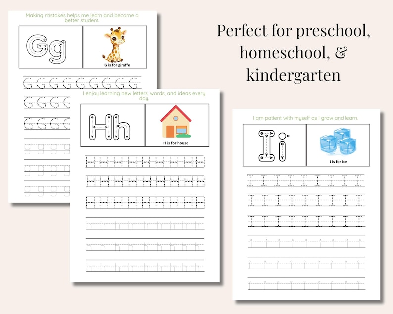 Trace Letters Worksheets for Preschool & Kindergarten | Alphabet ...