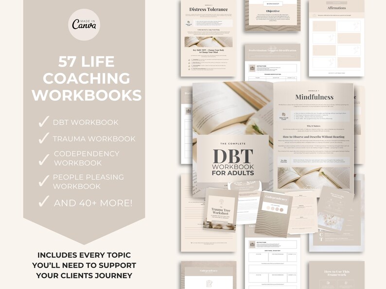 70-in-1 Life Coach Canva Templates Bundle, Coaching Business Kit With ...