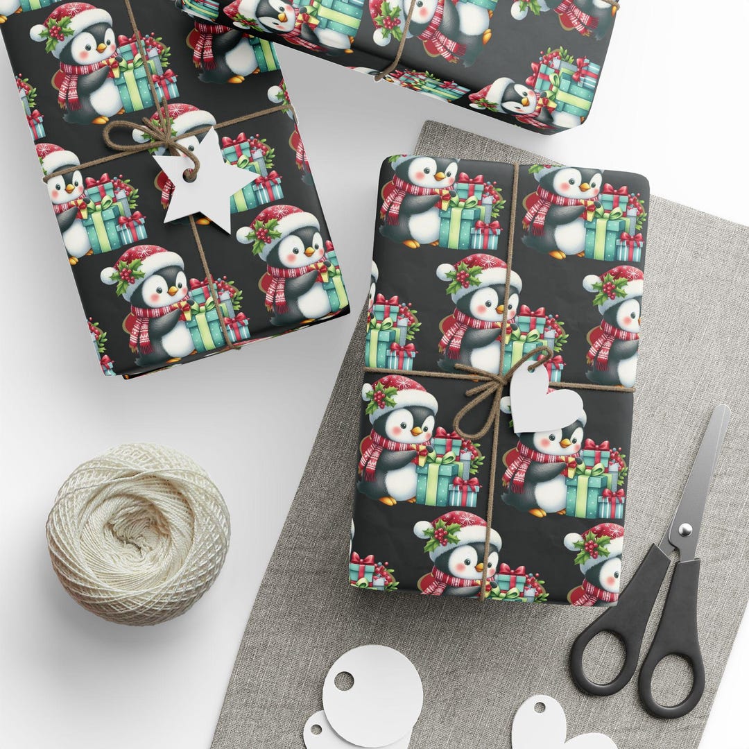 Copy of Festive Gift Wrapping Paper Roll, Christmas Wrapping Paper ...