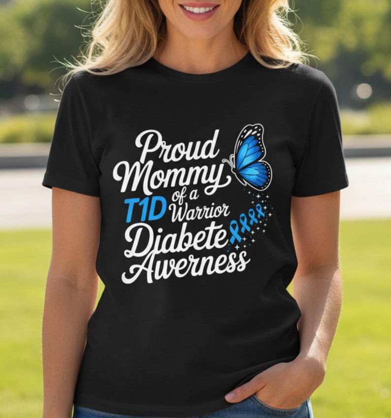 Proud Mommy of a T1D Warrior PNG | Diabetes Awareness Shirt Design ...