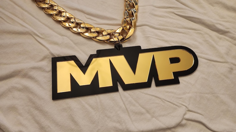 MVP Drip Chain - Hype Chain - Most Valuable Player - Gold Acrylic - 3d ...