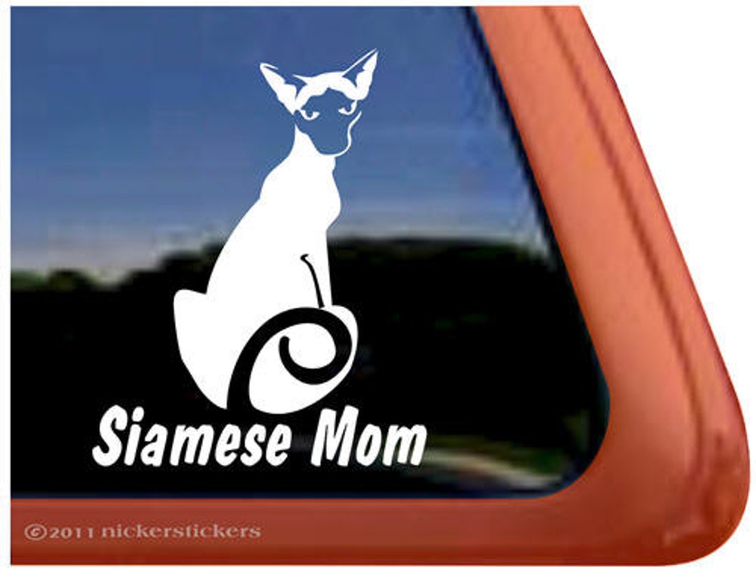 Siamese Mom | DC403MOM | High Quality Adhesive Vinyl Siamese Cat Window ...