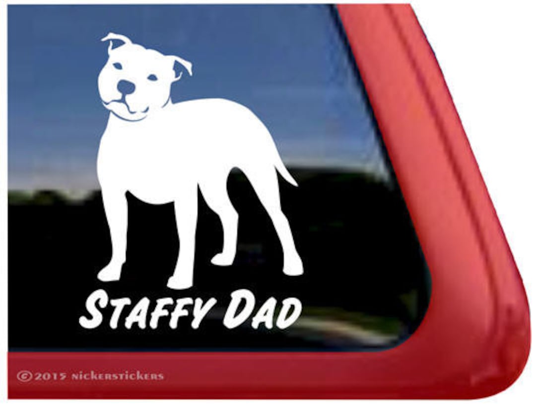 Staffy Dad | DC826DAD | High Quality Adhesive Vinyl Staffordshire Bull ...