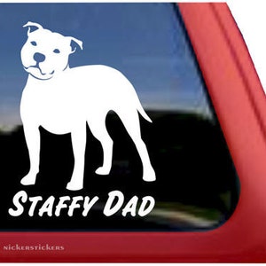 Staffy Dad | DC826DAD | High Quality Adhesive Vinyl Staffordshire Bull ...