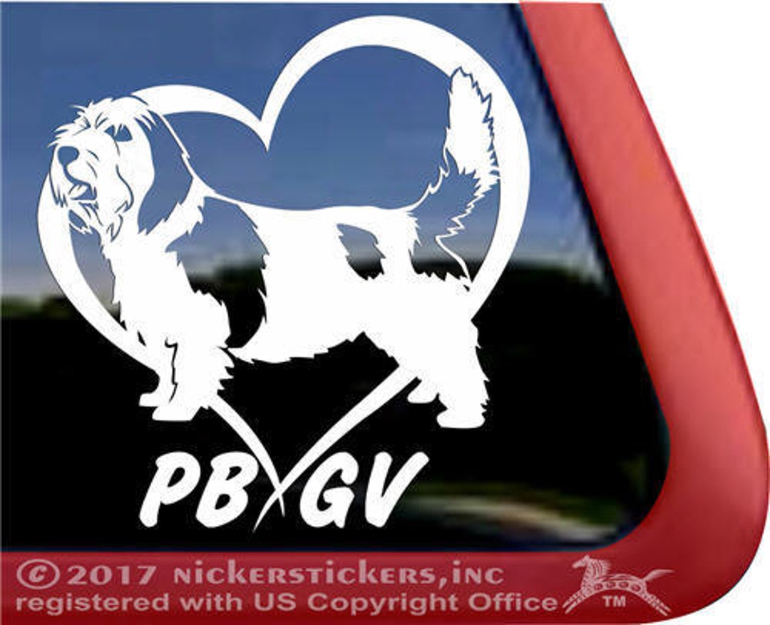 PBGV Love Heart | DC1002SP1 | High Quality Adhesive Vinyl Petit Basset ...