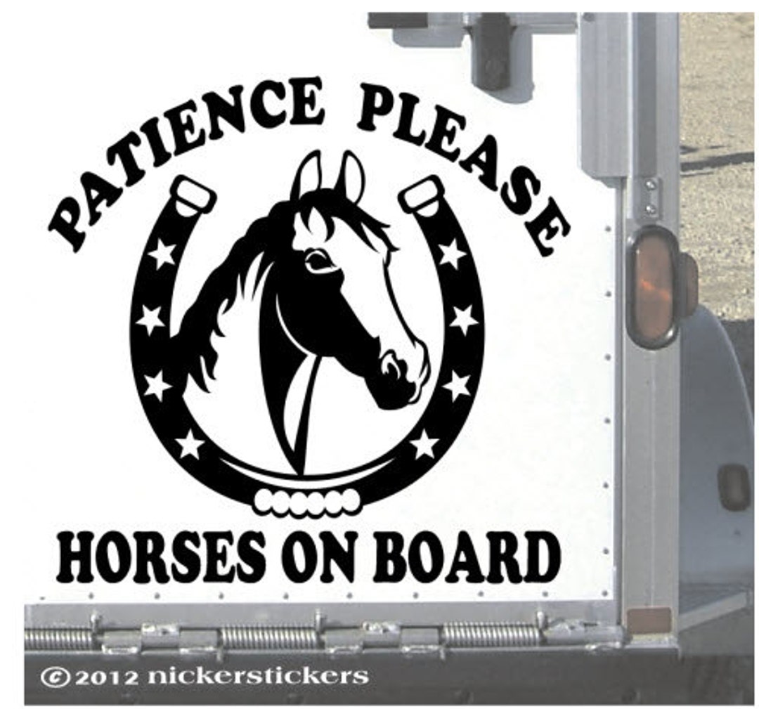 Patience Please Horses on Board Horse DC719OB-B13 High Quality Adhesive ...