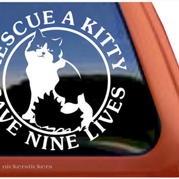 Cat Rescue Decal - Etsy