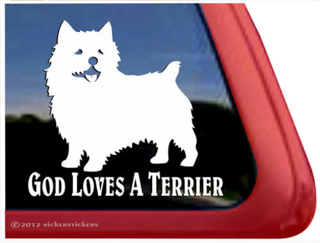 God Loves A Terrier | DC367SP1 | High Quality Adhesive Vinyl Window ...