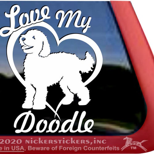 Peace Love Doodle Vinyl Decal Labradoodle/goldendoodle | Etsy