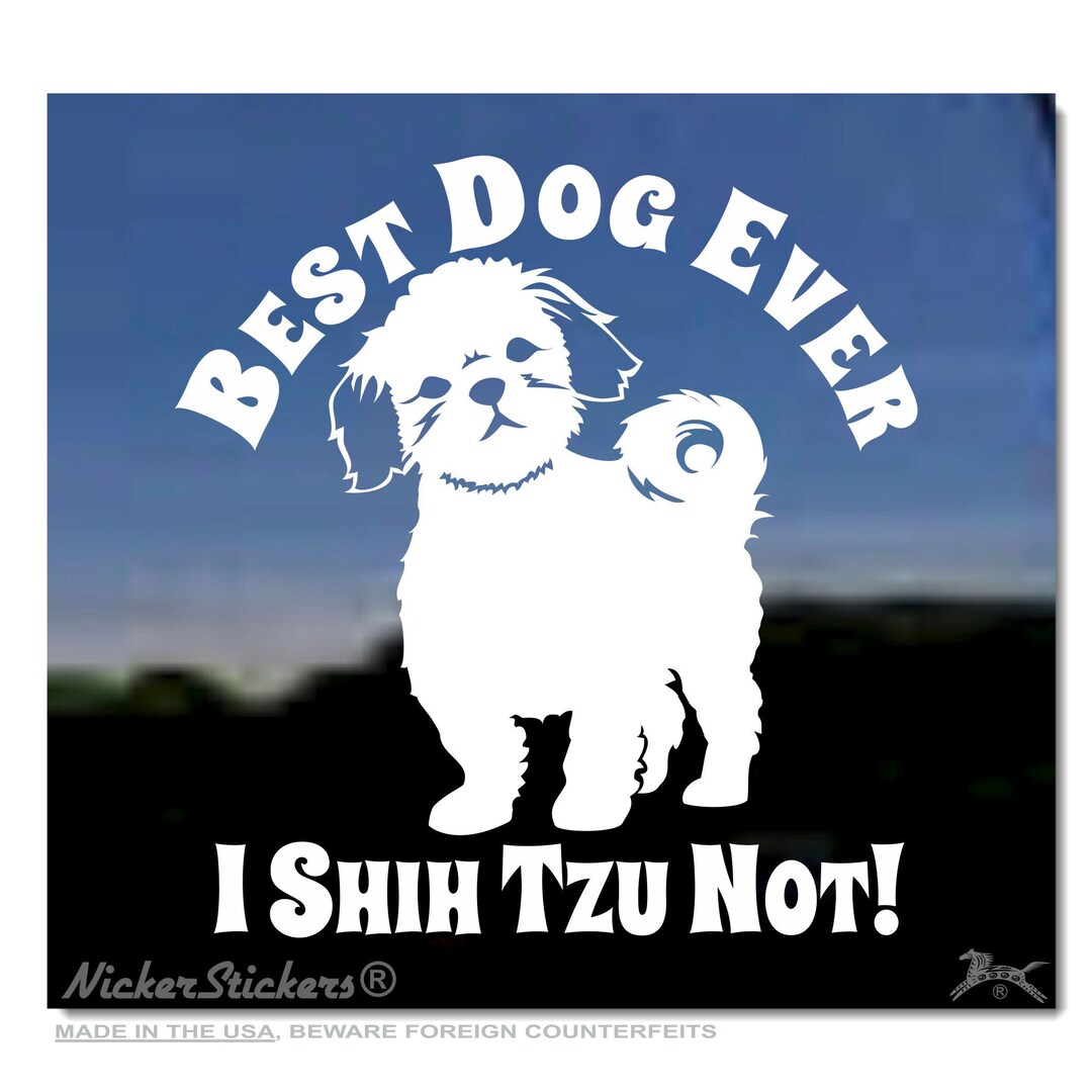 Best Dog Ever I Shih Tzu Not | High Quality Adhesive Vinyl Dog Window ...