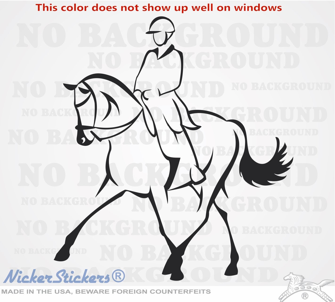 Custome Dressage Horse & Rider | Choose Size, Color, Add Text | High ...