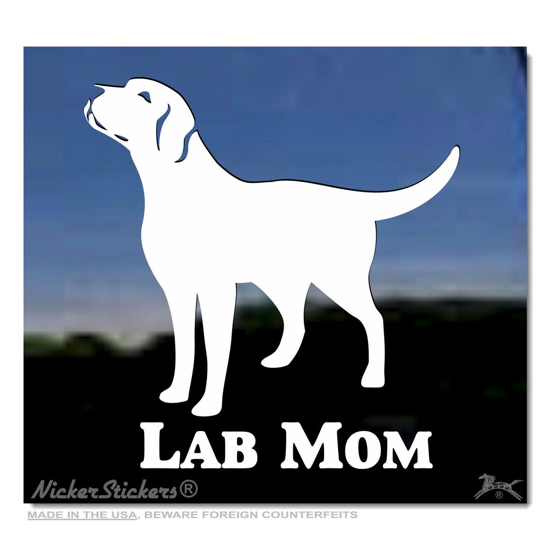 Lab Mom | DC359MOM | High Quality Adhesive Vinyl Labrador Retriever Dog ...