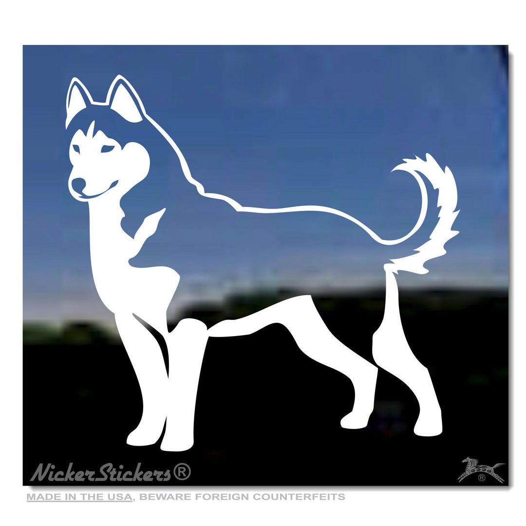 Custom Siberian Husky Decal | Add Text, Choose Size & Color | Quality ...
