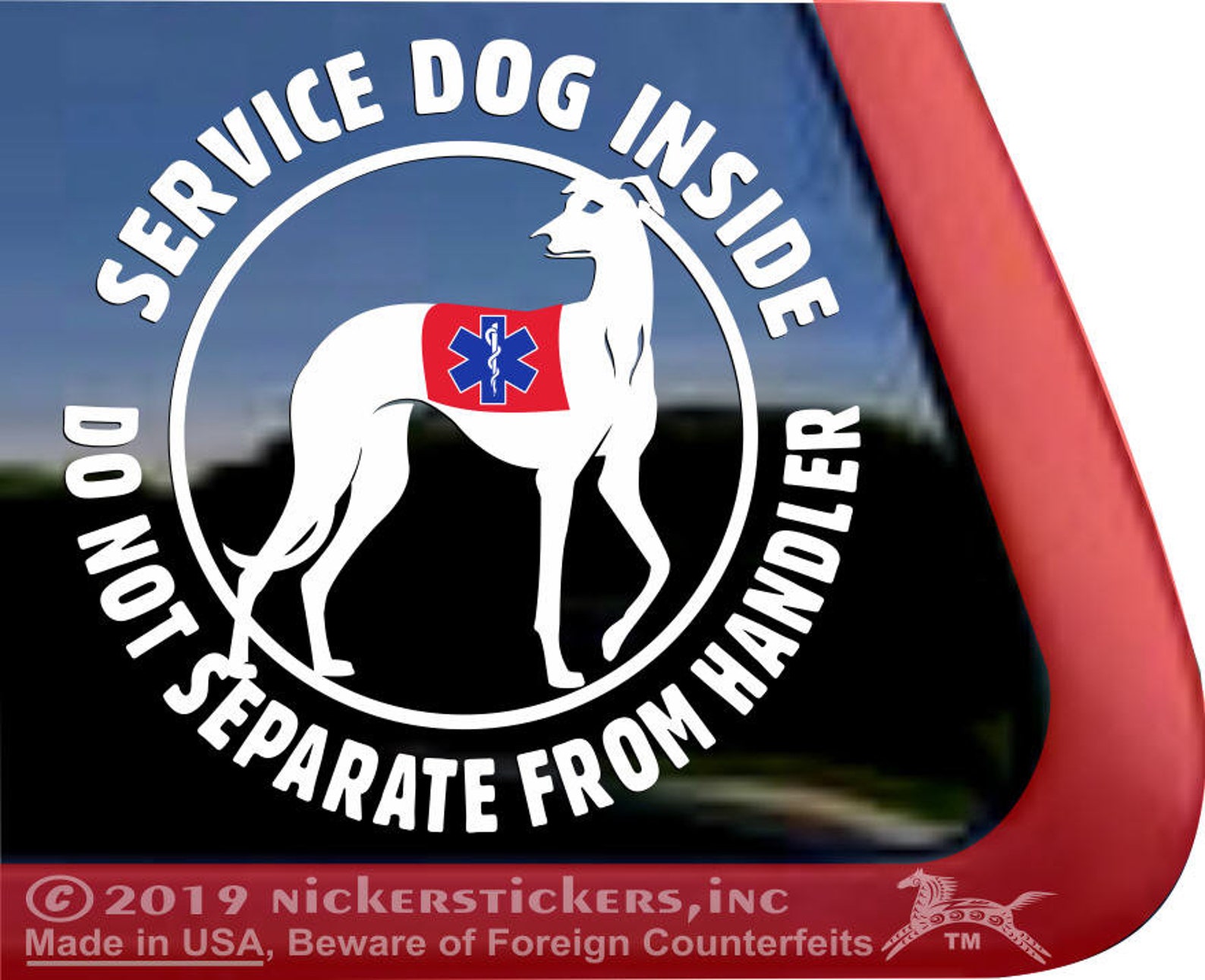Service Dog Inside Do Not Separate From Handler Greyhound | Etsy
