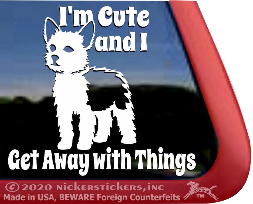I'm Cute and Get Away With Things | DC1339SP1 | High Quality Adhesive ...