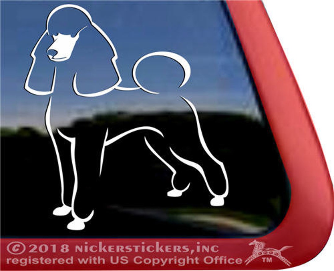 Standard Poodle Outline | DC1199PL | High Quality Adhesive Vinyl Window ...
