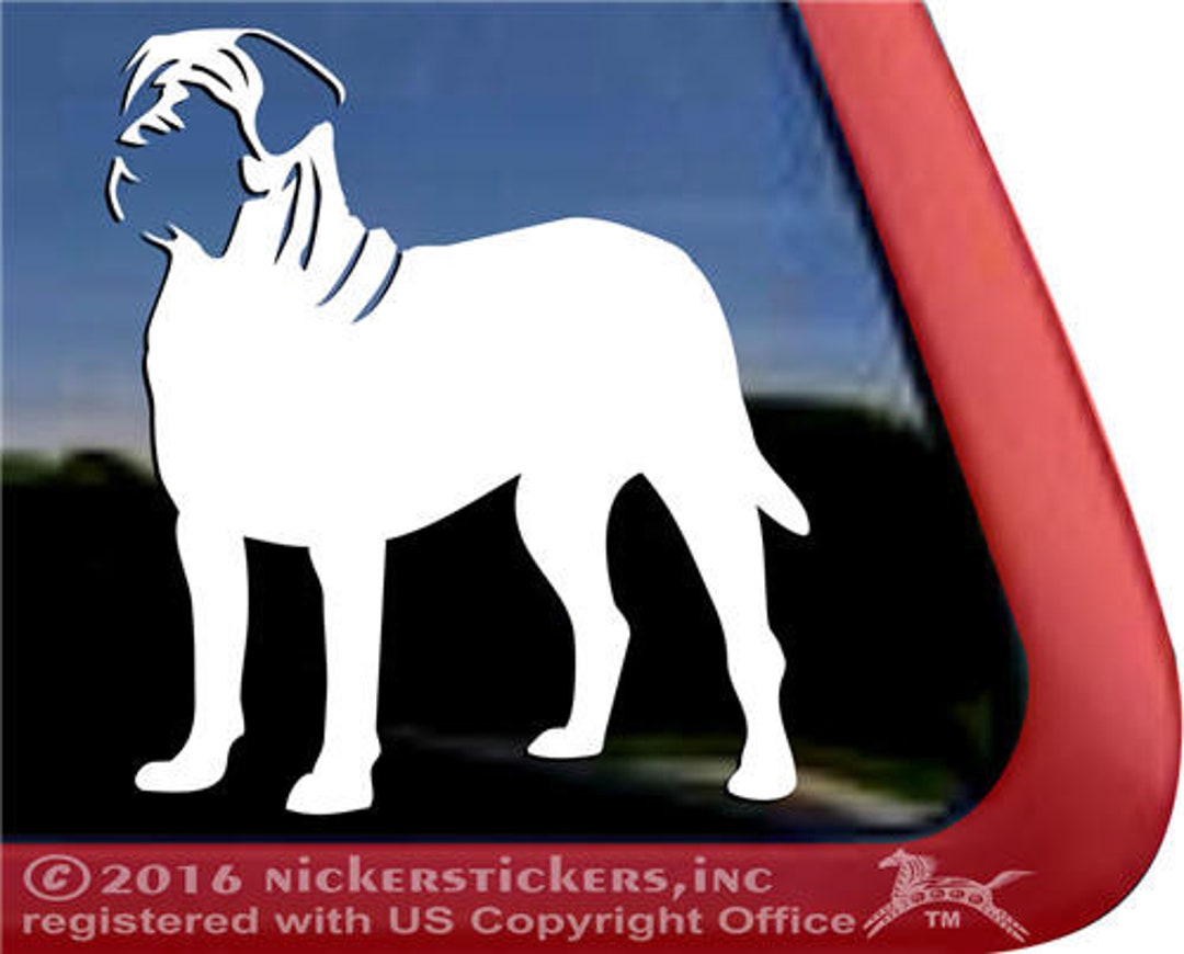 Cute English Mastiff Decal | DC363PL | High Quality Adhesive Vinyl ...