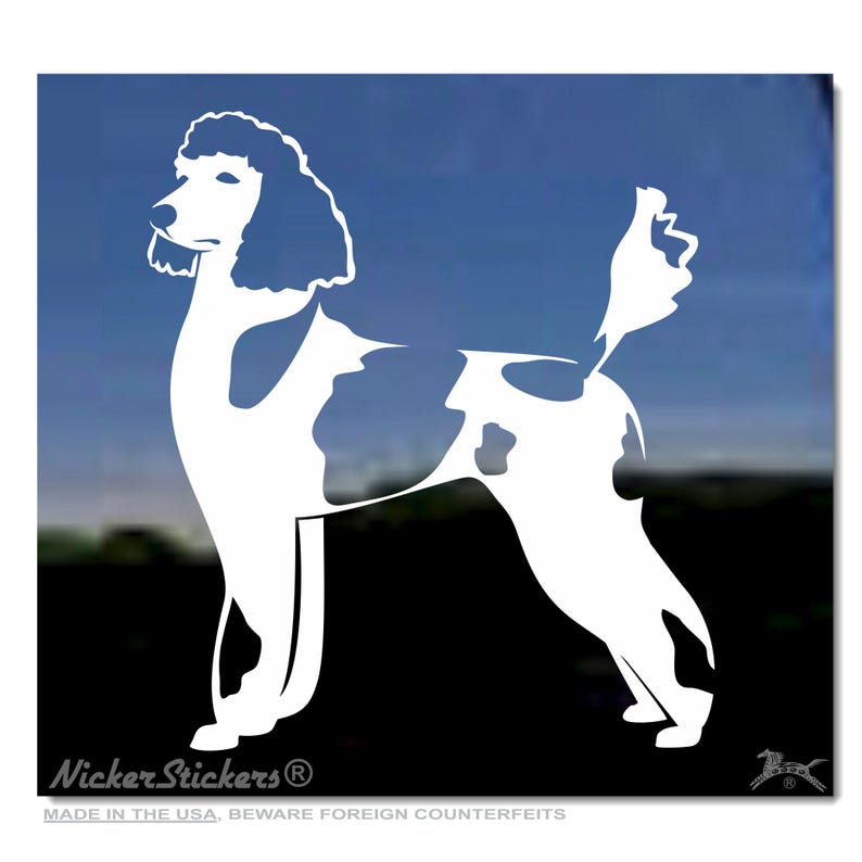 Custom Standard Parti Poodle Decal | Choose Size, Color, Add Text ...