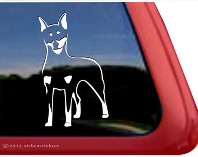 Min Pin Dog Silhouette Decal, DIY Miniature Pinscher Decal, DIY New ...