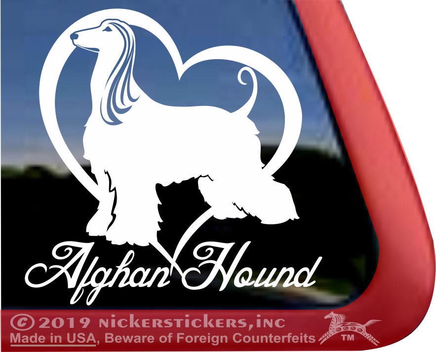 Afghan Hound | DC1289SP1 | High Quality Adhesive Vinyl Window Decal ...