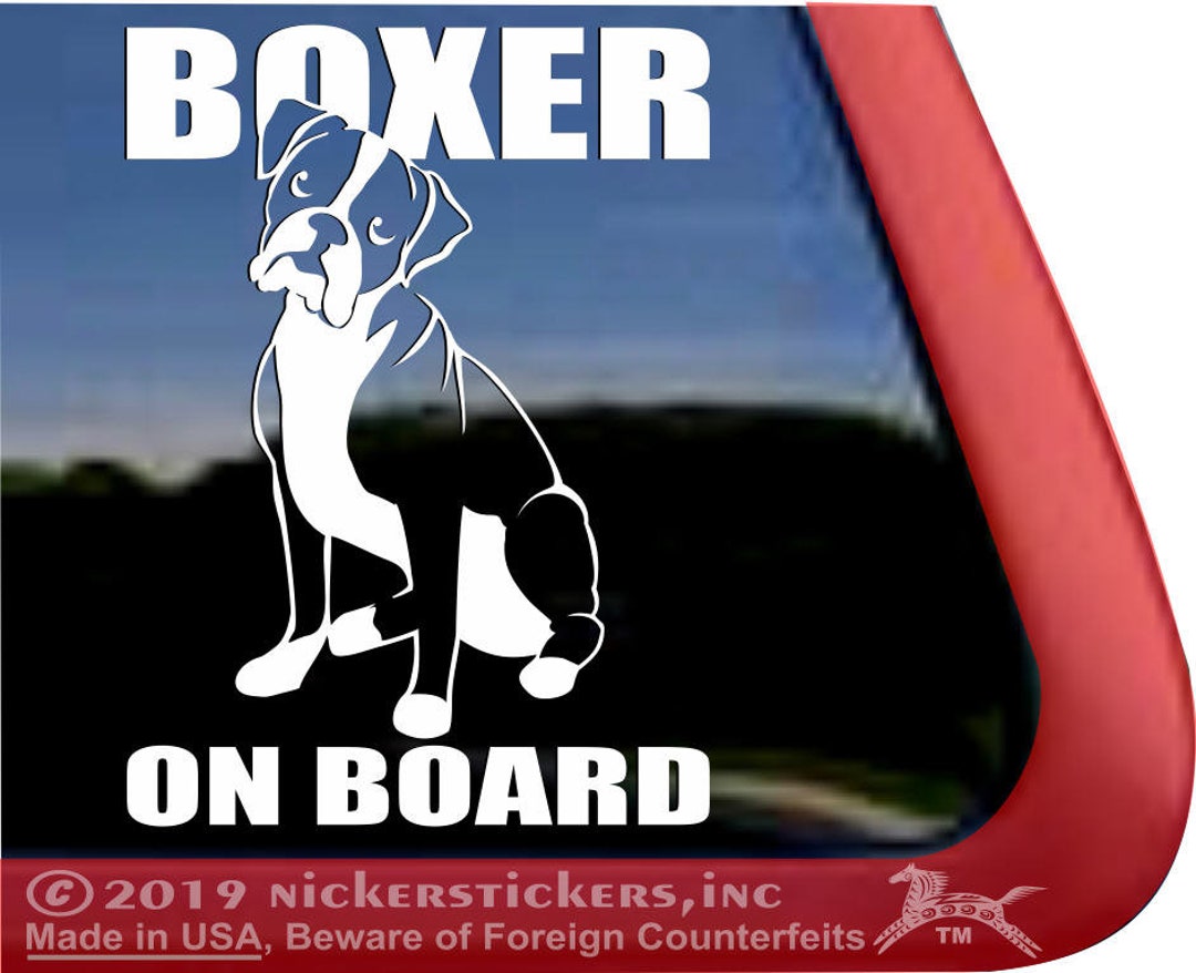Boxer on Board | DC1251OB | High Quality Adhesive Vinyl Sitting Boxer ...