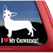 I Love My Chiweenie! | DC264HEA | High Quality Adhesive Vinyl Chiweenie ...