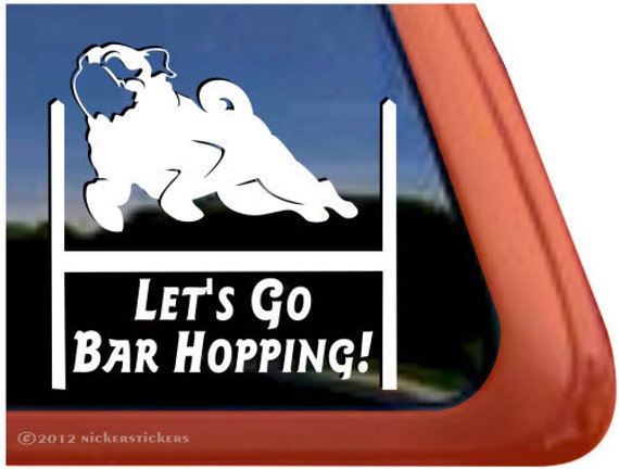 Bar Hopping Pug DC718BAR High Quality Adhesive Vinyl - Etsy