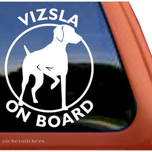 Vizsla on Board | DC388OB | High Quality Adhesive Vinyl Window Decal ...