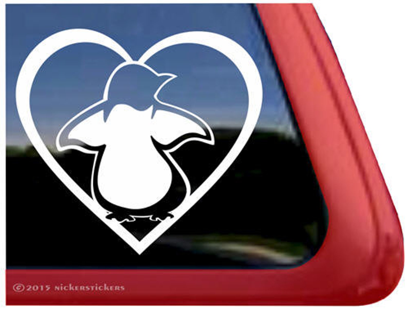Penguin Heart DC210HRT High Quality Adhesive Vinyl Window | Etsy