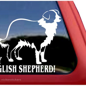 I Love My English Shepherd! | DC736HEA | High Quality Adhesive Vinyl ...