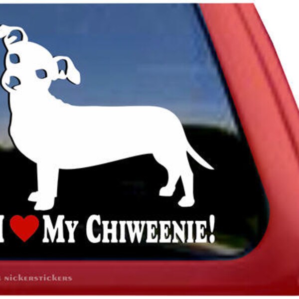 Chiweenie Decal - Etsy
