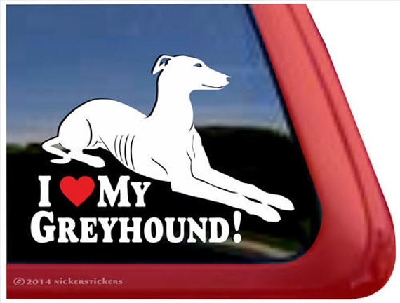 I Love My Greyhound DC240HEA High Quality Adhesive Vinyl - Etsy
