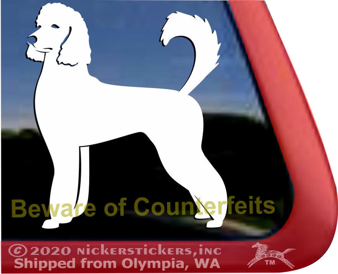 Cute Long Tail Standard Poodle Decal | DC1313PL | High Quality Adhesive ...