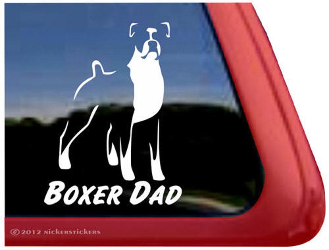 Boxer Dad | DC323DAD | High Quality Adhesive Vinyl Window Decal Sticker ...