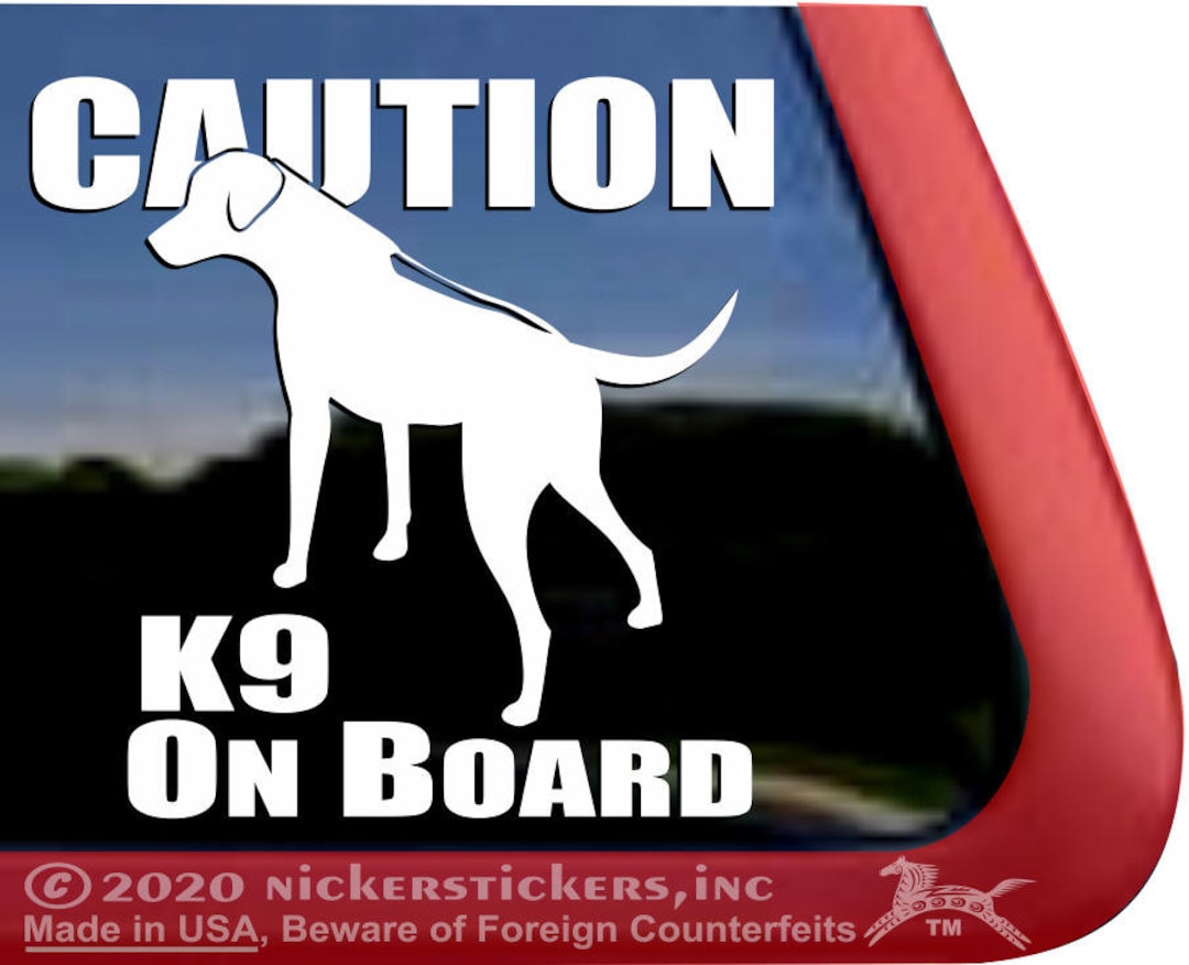 Caution K9 on Board | DC375K9 | High Quality Adhesive Vinyl Window ...