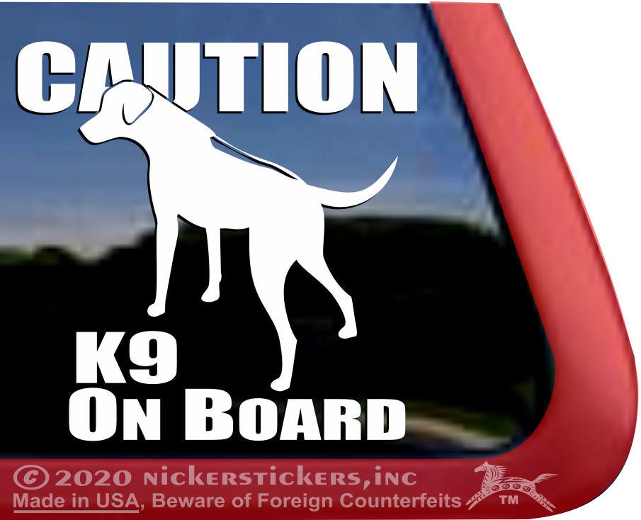 Caution K9 On Board DC375K9 High Quality Adhesive Vinyl | Etsy