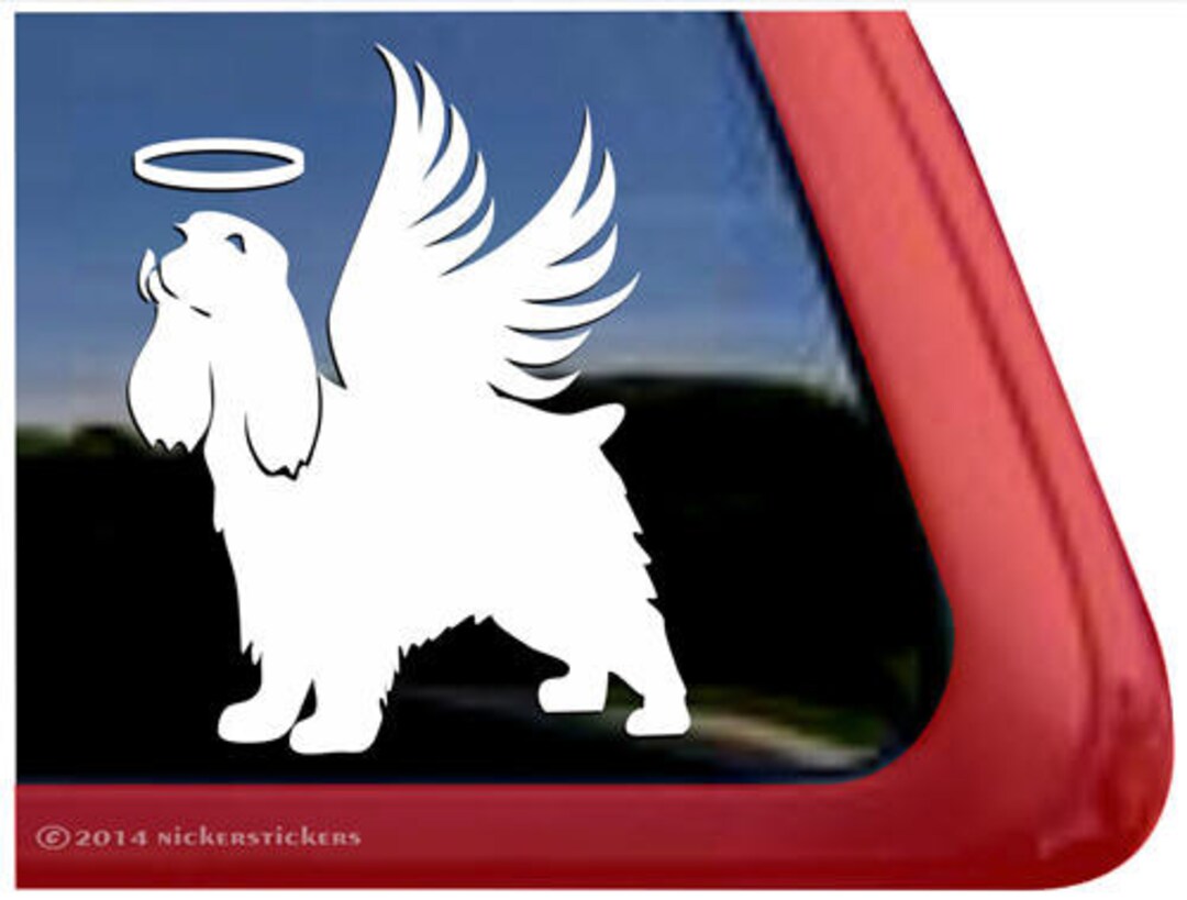 Cute Cocker Spaniel Angel Decal DC269PL High Quality Adhesive Vinyl ...