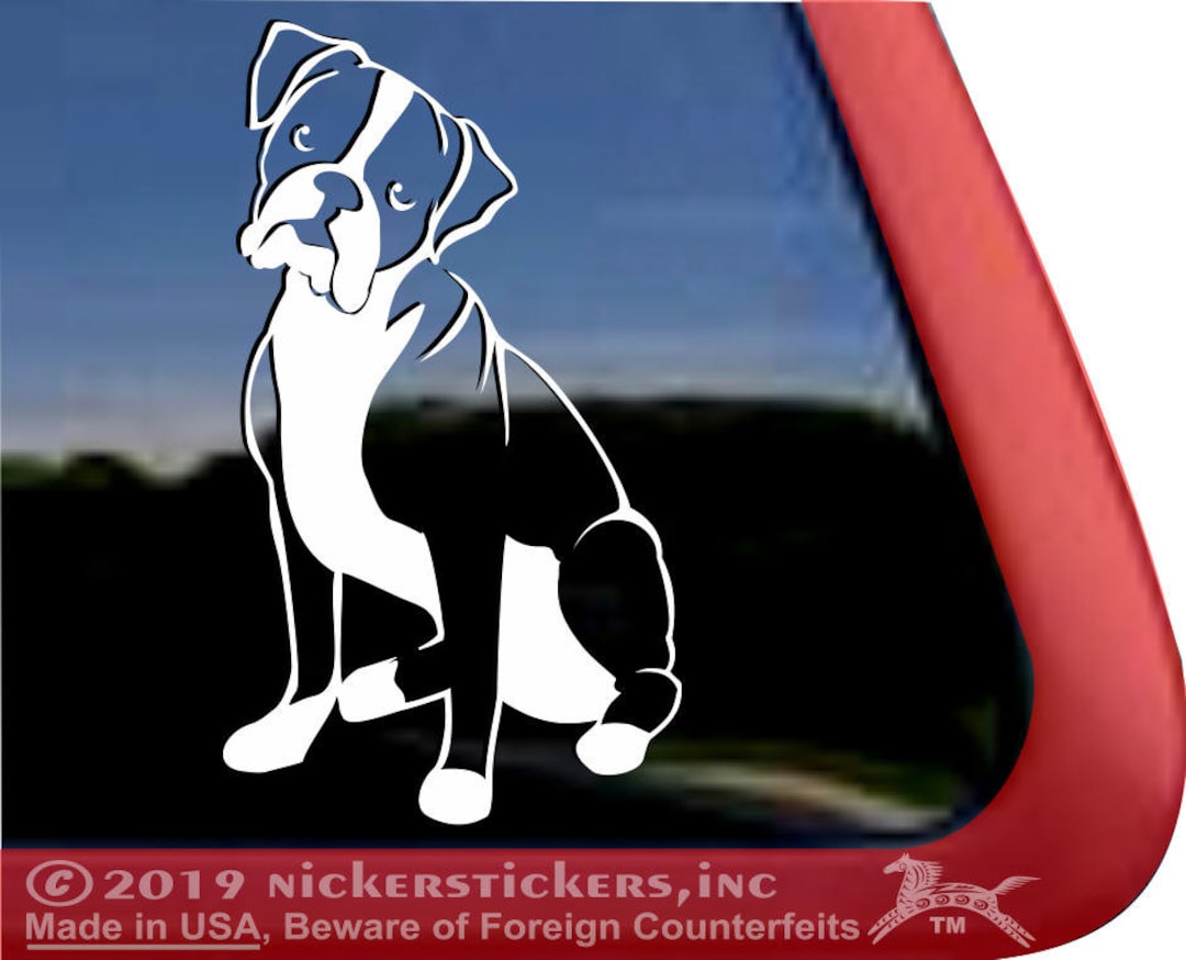 Cute Boxer Decal | DC1251PL | High Quality Adhesive Vinyl Window Decal ...