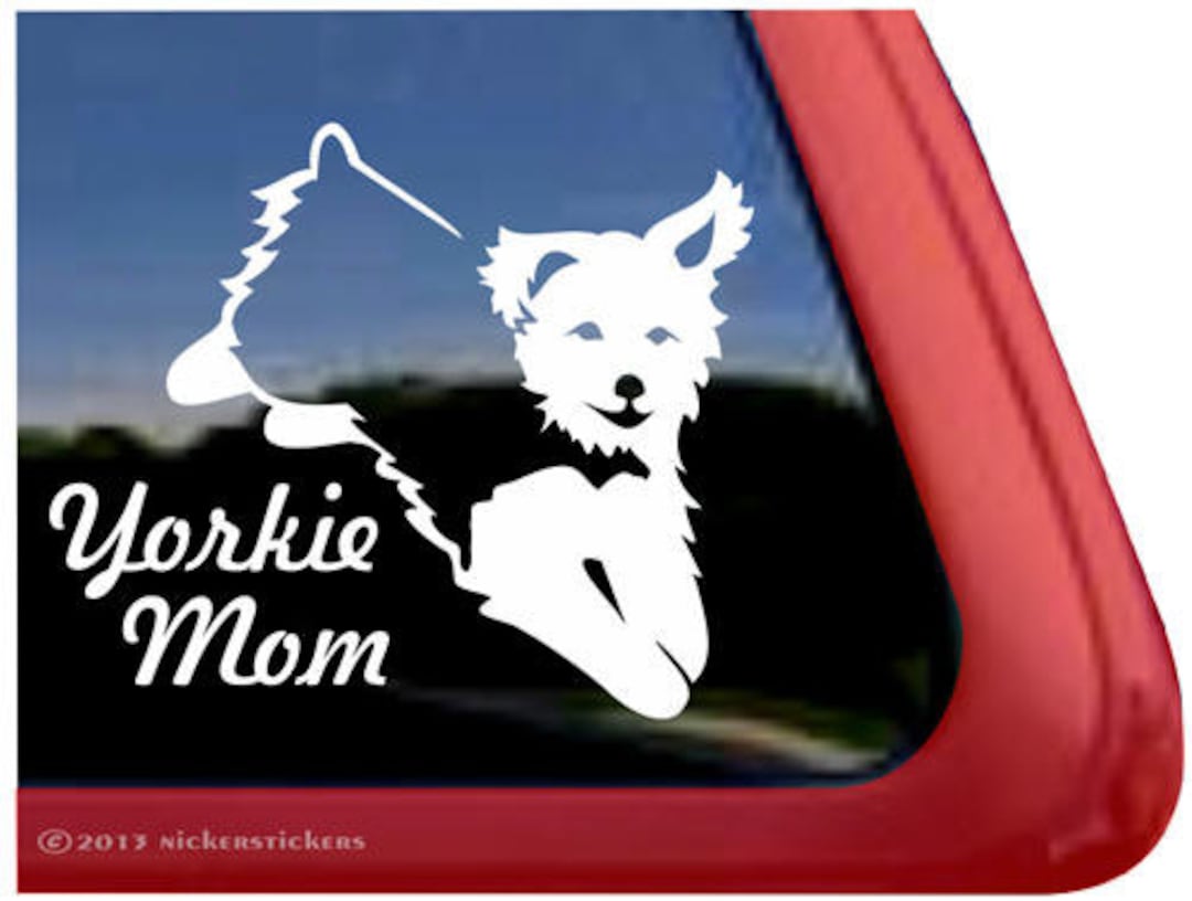 Yorkie Mom | DC988MOM | High Quality Adhesive Vinyl Yorkshire Terrier ...