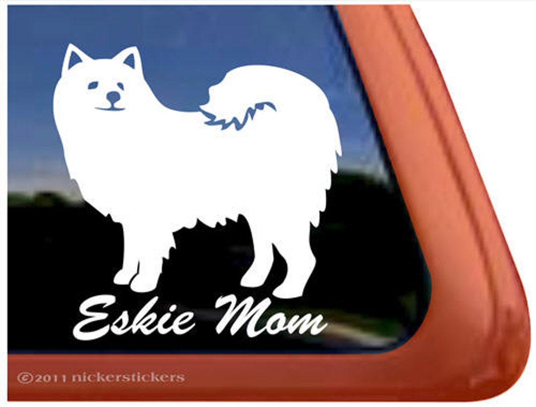 Eskie Mom | DC307MOM | High Quality Adhesive American Eskimo Dog Vinyl ...