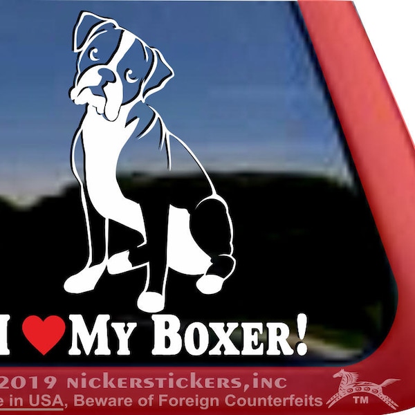 Boxer Dog Decal - Etsy