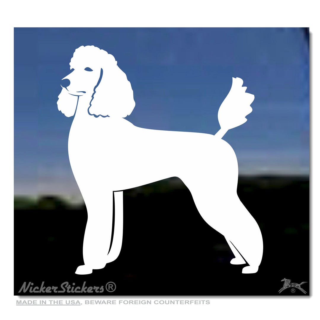 Custom Standard Poodle Decal | Choose Size, Color, Add Text | High ...